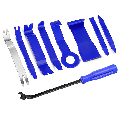 GLK Auto Trim Removal Tool Set Door Clip Panel Removal Tool Set Car Pry Tool with Fastener Remover for Car Dash Radio Audio Installer Pry Tool 9PCS