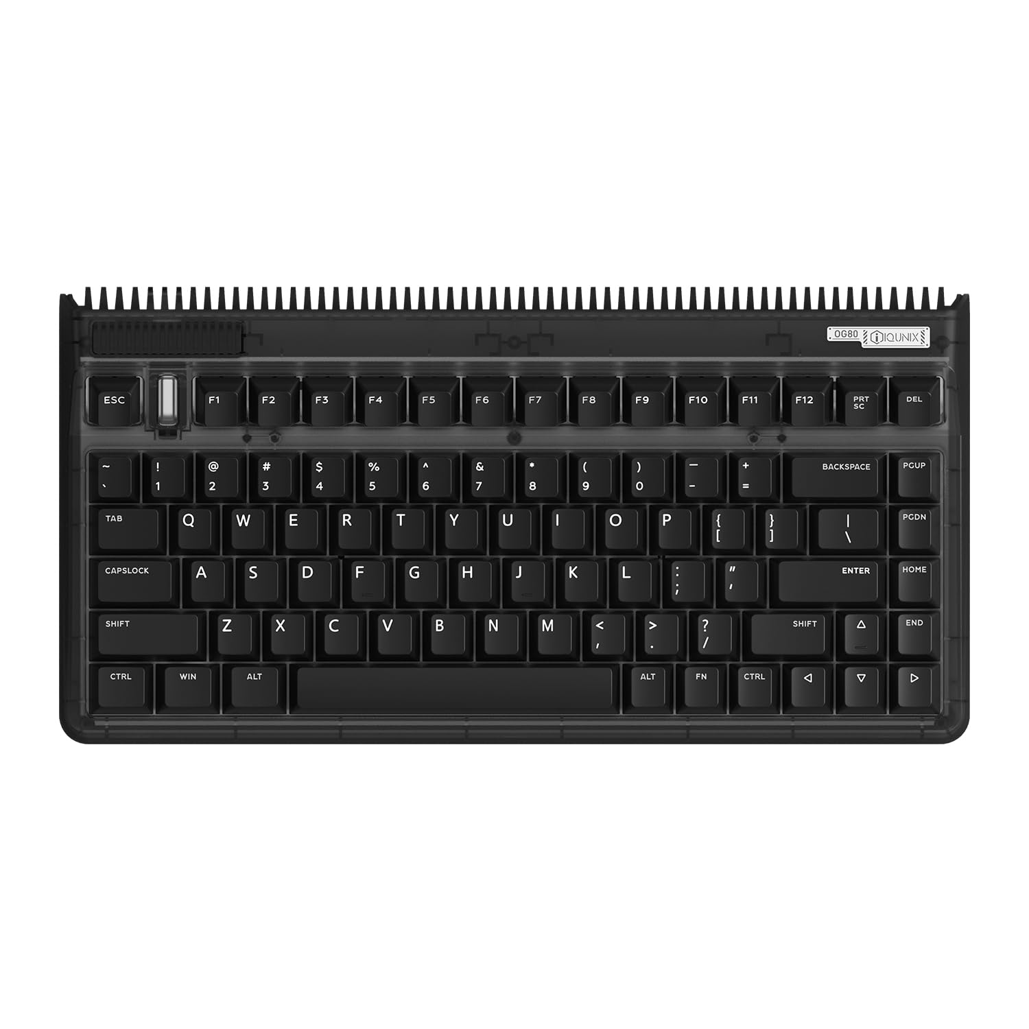 iQunix OG80 Dark Side Gaming Keyboard, 2.4G & Bluetooth 5.1 Mechanical Keyboard with TTC Speed Silver Switch, Compact 83 Keys RGB LED Backlit Hot Swappable Keyboard for Windows/Mac/Android/iOS