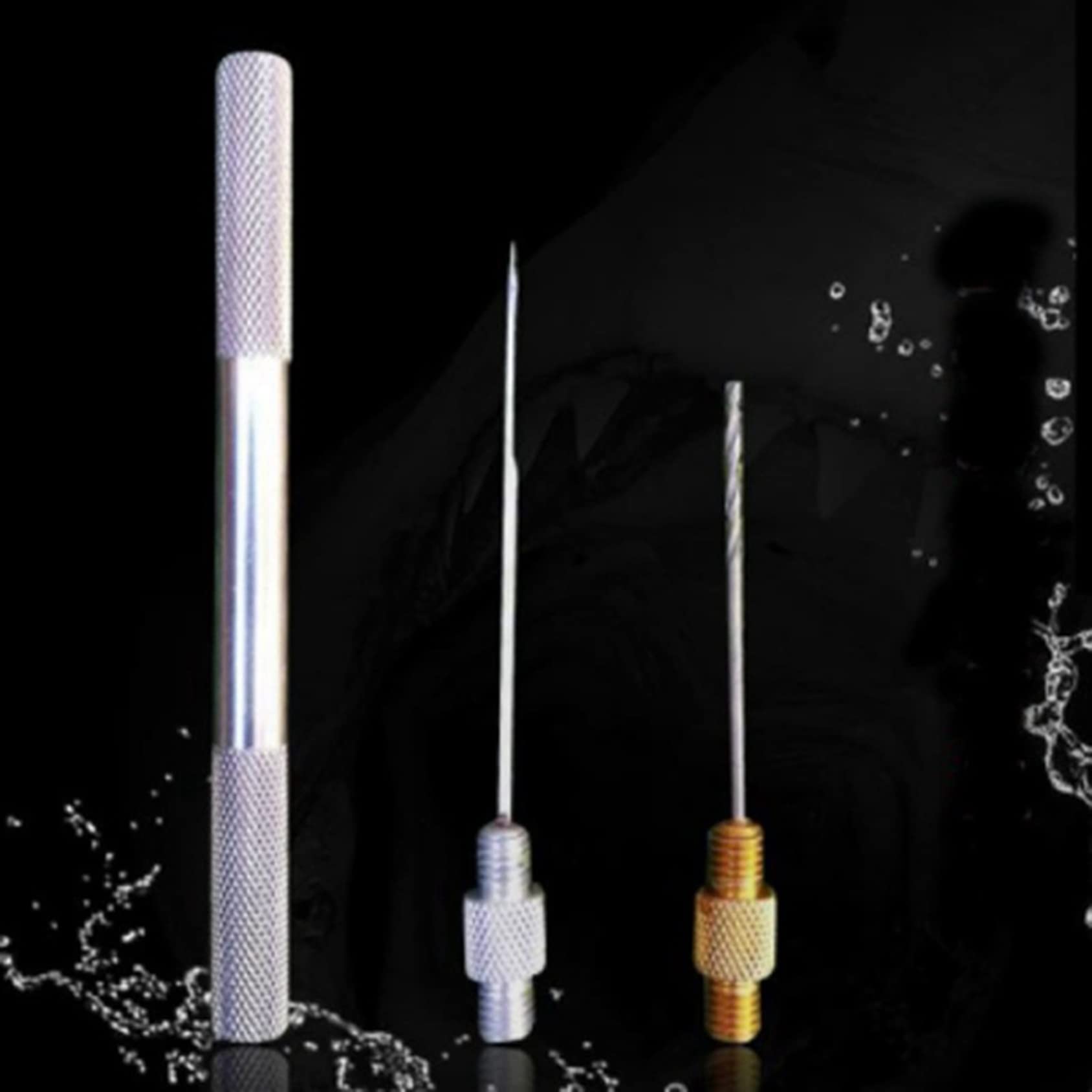 IEAKDCD Multifunctional Bait Needle Kit Tool Aluminum Alloy Fishing Tackle Knot Needle Fishing Accessories(Silver)