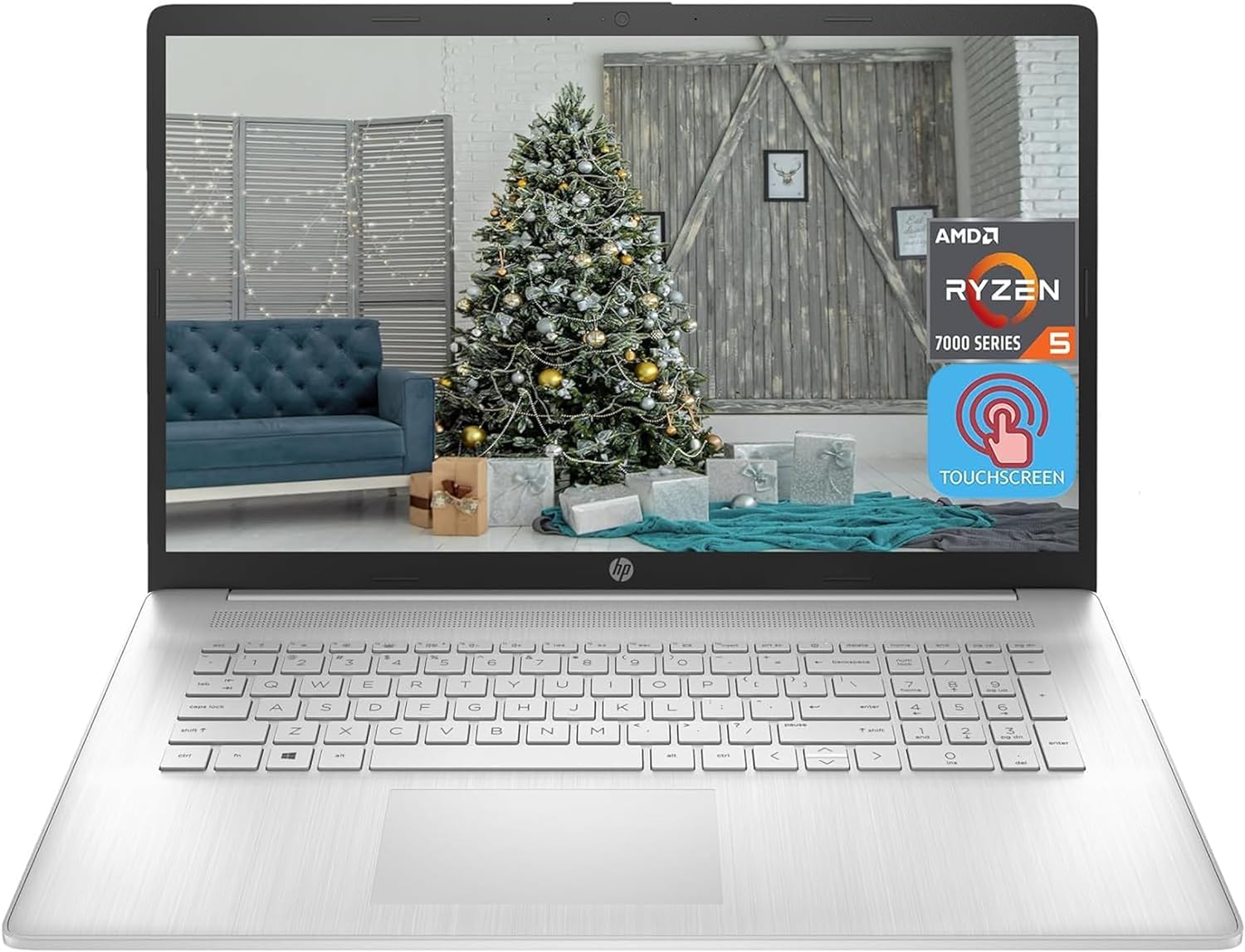 HP 2023 Newest Business Laptop, 17.3" Touchscreen Display, AMD Ryzen 5 7530U(6-core), 64GB RAM, 4TB SSD, AMD Radeon Graphics, WiFi 6, Bluetooth, USB Type A&C, Windows 11 Home