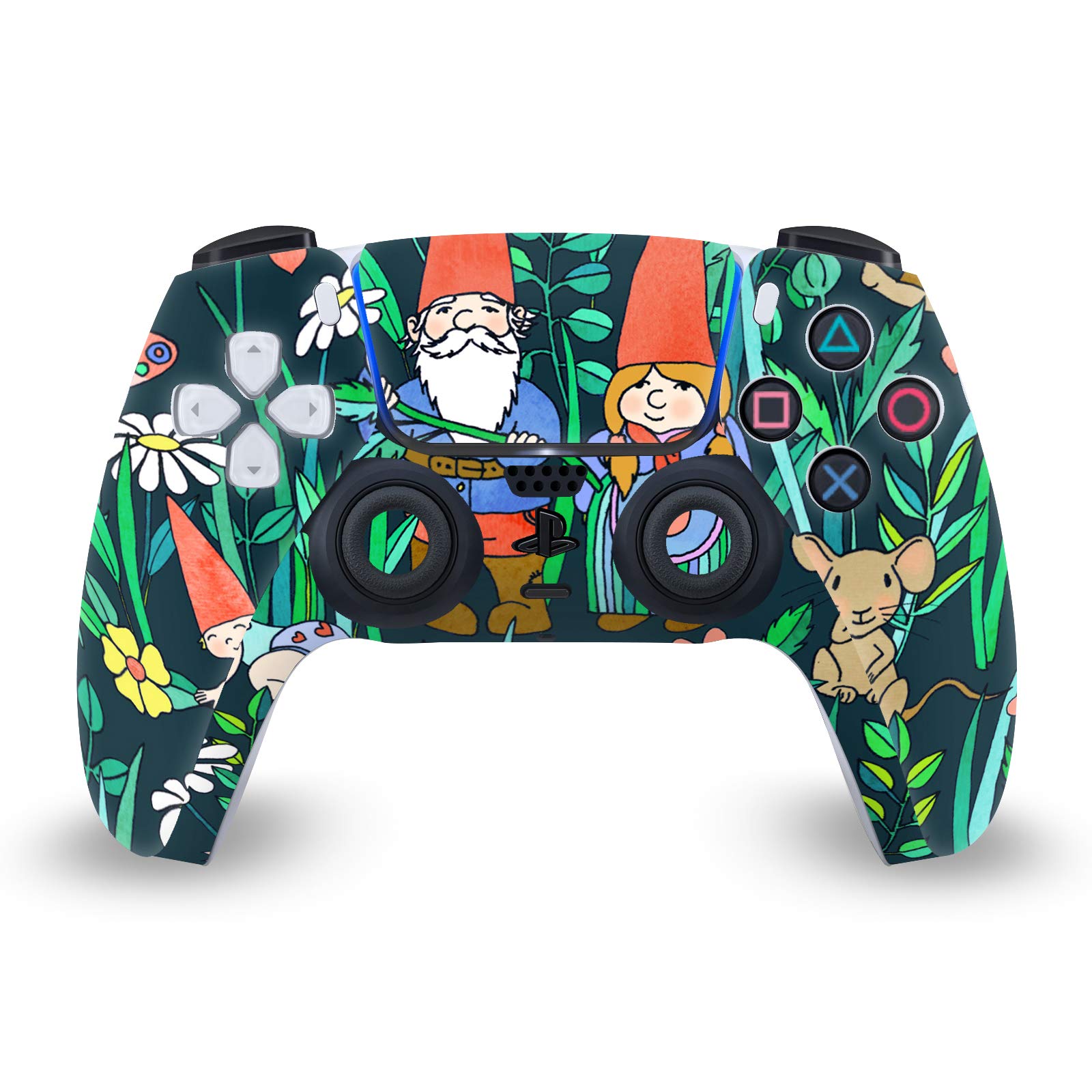 Head Case Designs Officially Licensed Micklyn Le Feuvre Gnome Family Love Art Mix Vinyl Faceplate Sticker Gaming Skin Case Cover Compatible with Sony Playstation 5 PS5 DualSense Controller