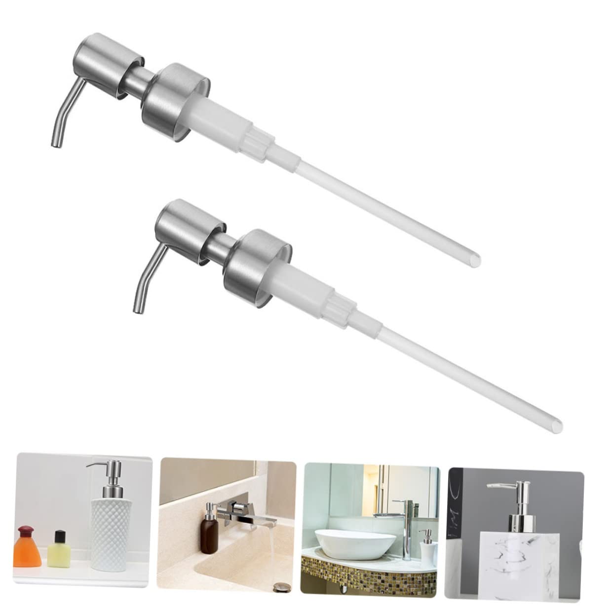 Housoutil 4 Pcs Sprinkler Foaming Hand Soap Dispenser Soap Dispenser Kitchen Foaming Soap Dispenser Soap Dispenser Pump Replacement Stainless Steel Emulsification Pump Travel Nozzle