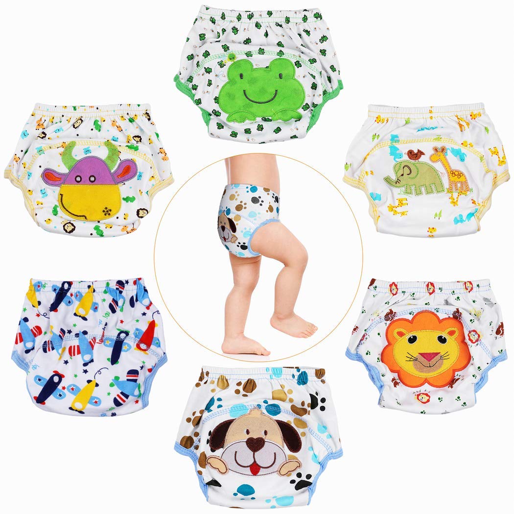 HaimoBurg 3 Pack Baby Toddler Potty Training Pants Reusable Underwears Diapers