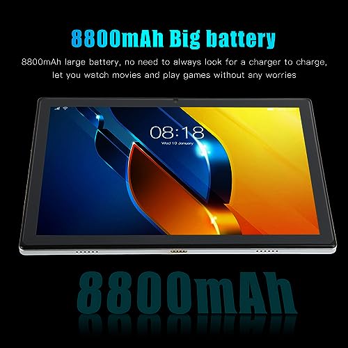 HEEPDD Tablet PC, 1920x1200 6GB 128GB Childrens Tablet Silver Gray 100β240V for Entertainment (US Plug)