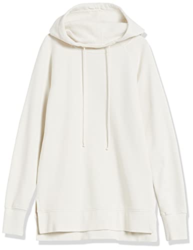 Goodthreads Women's Heritage Fleece Long Sleeve Hooded Tunic Sweatshirt, Cream, Large