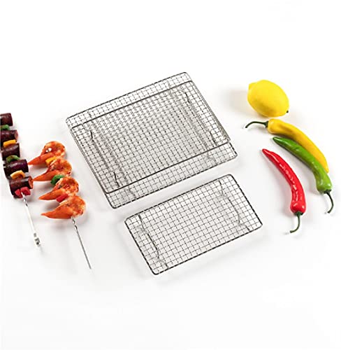 InBlossoms 304 Stainless Steel Cooling Rack Versatile Baking Rack Heat Resistant Rust Proof Sturdy Grate 5.9"*5.9"