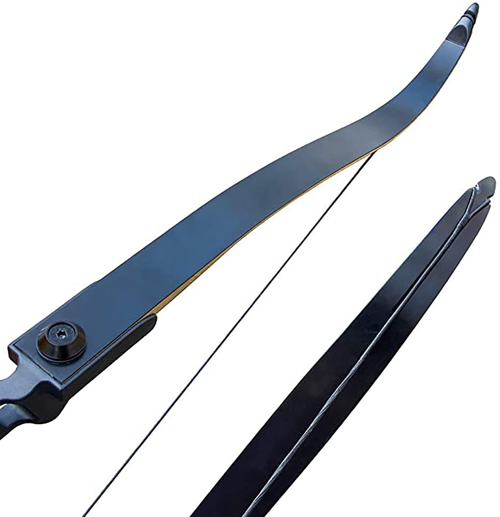 GOLRESOL 56" Archery Bow and Arrows for Adults Takedown Recurve Bow Right Hand Metal Riser with Arrows Quiver for Target Shooting Practice (50Lb)