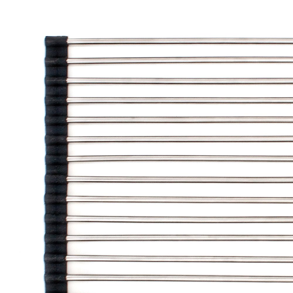 Kindred 17-Inch x 14-Inch Universal Kitchen Sink Stainless Steel Roller Mat, Dish Drying Rack or Trivet, FRM100