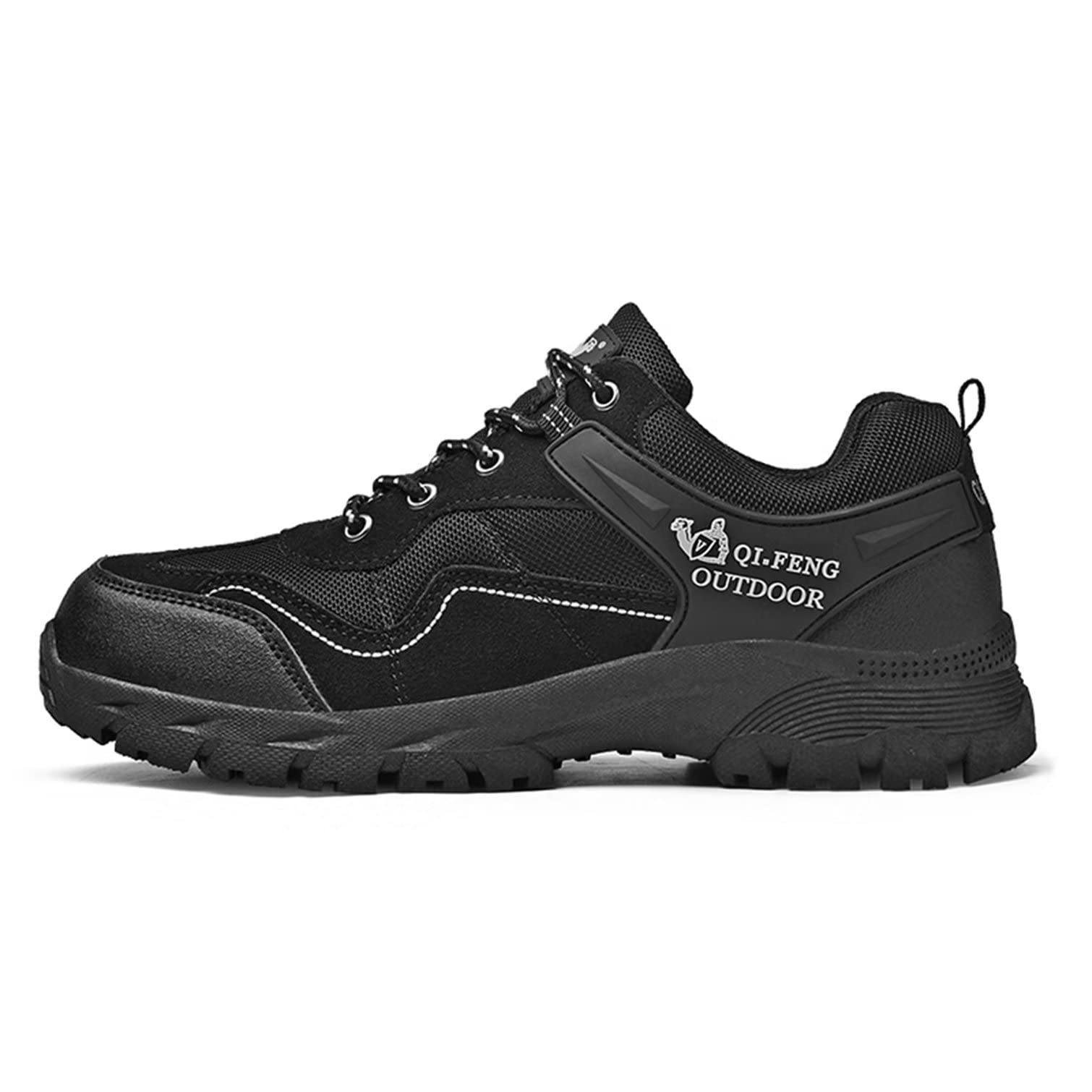 HARMOX Women's Men's Hiking Boot Comfortable Hiking Boots Men Waterproof Lightweight Black