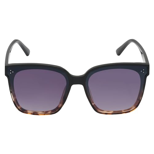 Jessica Simpson Womens J6128 Retro Square Sunglasses With Uv400 Protection. Glam Gifts For Her, 62 Mm, Black Tortoise, 62 Mm US