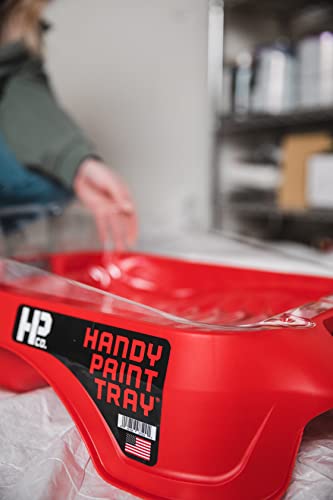 Handy Paint Tray, Deep-Well Design Holds Up to a Gallon of Paint or Stain, Sturdy Handles on Both Ends, Integrated Magnetic Brush Holder