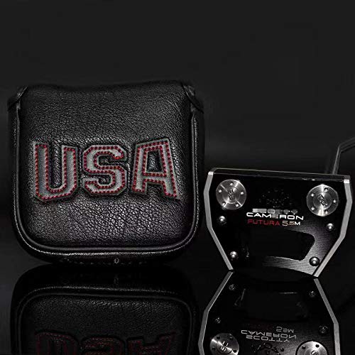 Golf Putter Cover, Putter Headcovers Golf Club Head Covers Putter Headcover for Blade Leather Golf Mallet Putter Head Covers with Magnetic for All Brands USA Style