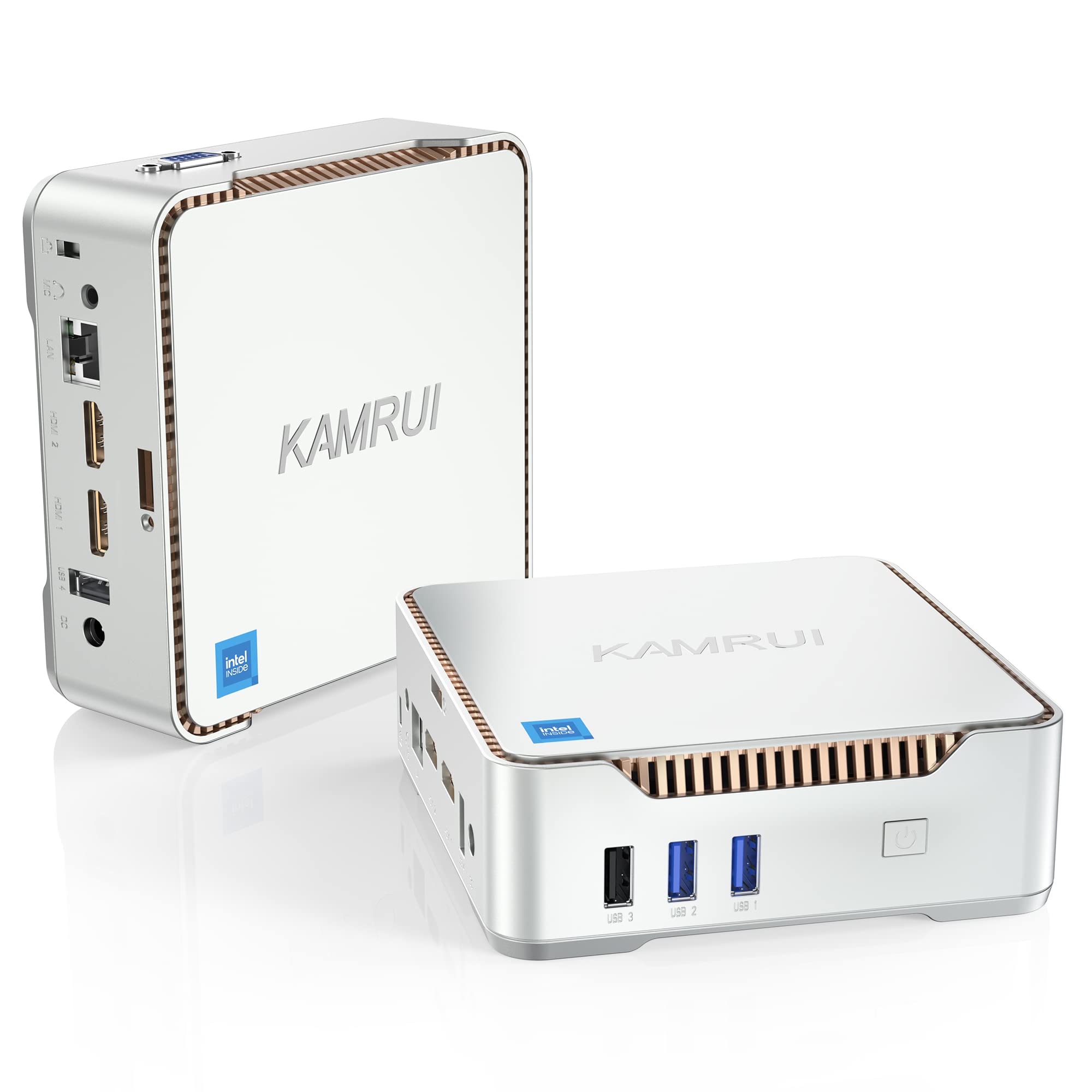 KAMRUI GK3 Plus Mini PC,12th Alder Lake- N95 (up to 3.4GHz) 16GB RAM 512GB M.2 SSD Mini PC Windows 11 Pro, Gigabit Ethernet, 4K UHD, Dual Wi-Fi, BT 4.2 Home/Business Mini Desktop Computer