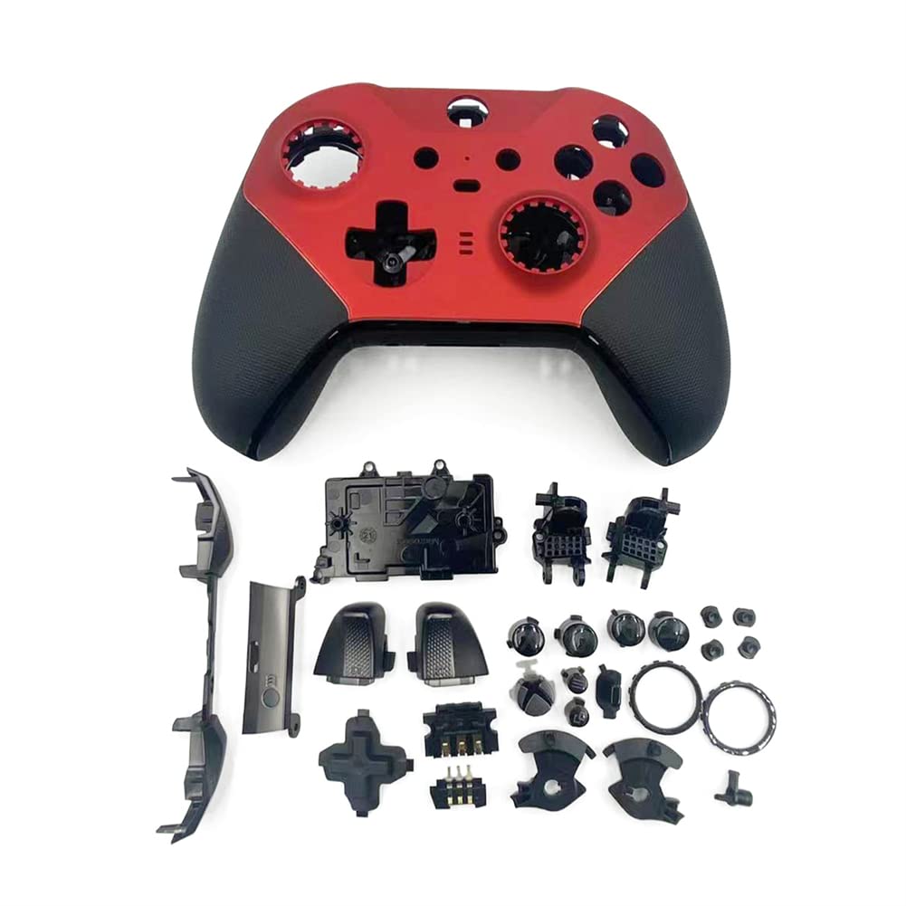 Hzjunsi Replacement Housing Shell Case Cover Kit Compatible with Xbox Elite Wireless Controller Series 2 Core (Red Limited Edition)
