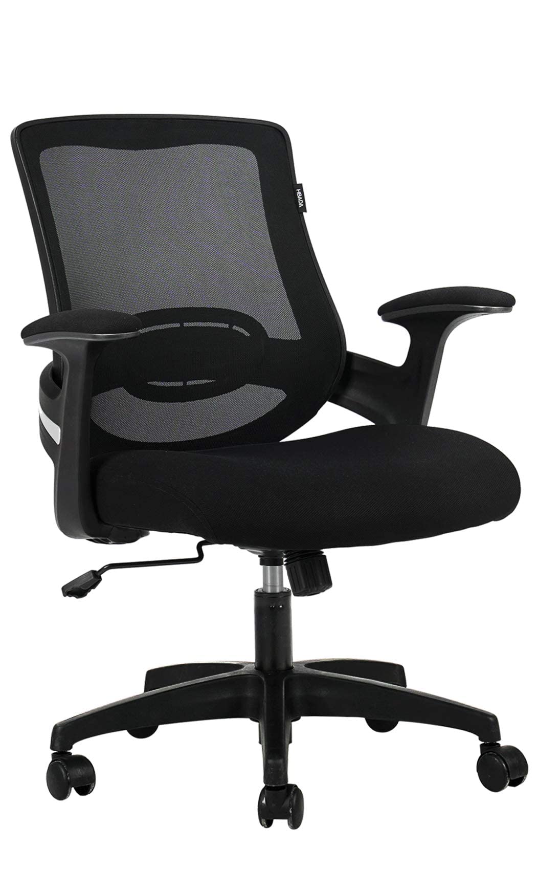 Hbada Executive Office Chair, Big and Tall Desk Chair 400lbs Wide Seat, High Back PU Leather Ergonomic Computer Chair with Adjustable Armrest, 360° Swivel Office Chair Adjustable Height, Black