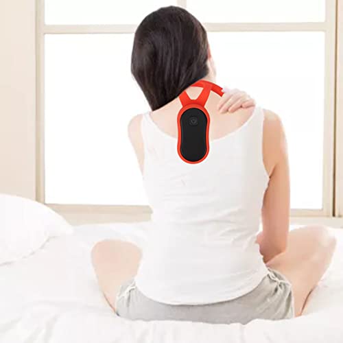 HEITIGN Smart Back Posture Corrector, Shoulder and Back Posture Band with Smart Vibration Sensor Reminder Post Injury Rehabilitation and Surgery for Kids Men Women(Red)