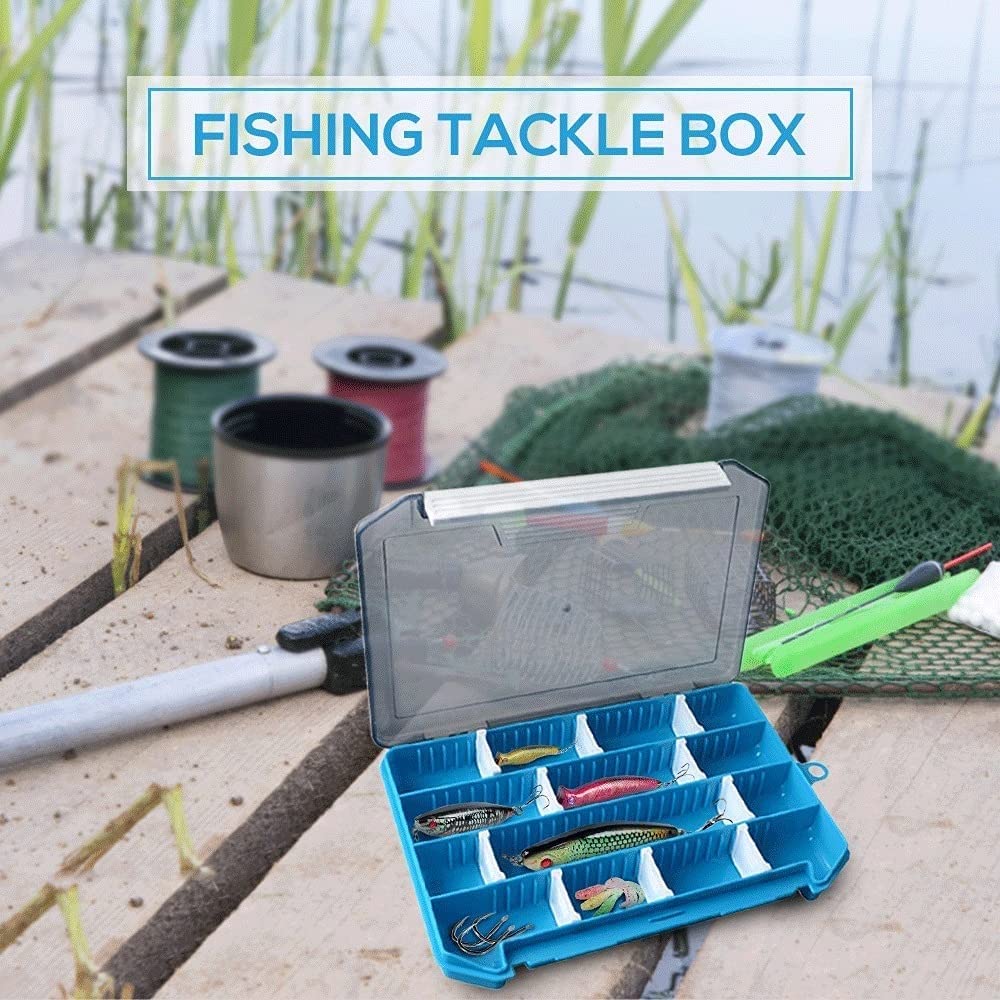 HESHENGYIHUI Fishing Tackle Box Storage Tray with Removable Divider Fishing Bait Hook Accessory Storage Storage Box Convenient, Beautiful and Practical Tackle Box Fishing Plano Bag Boxes Storage