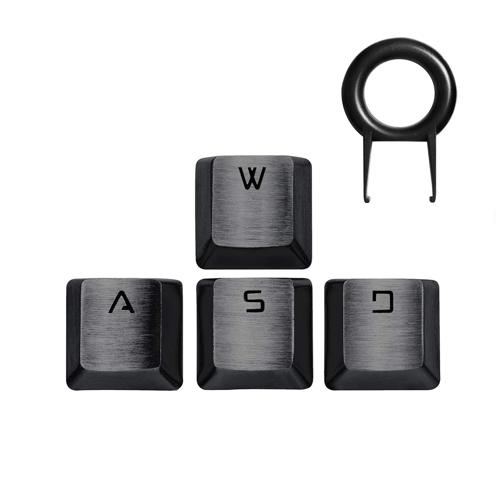 GamCap FPS & MOBA Custom Gaming Keycap,Keycaps set(WASD keys) include Key Puller,Durable Stainless Steel Metal Keycap Compatible with Mechanical Gaming Keyboard 60% Keyboard Cherry Mx Switch