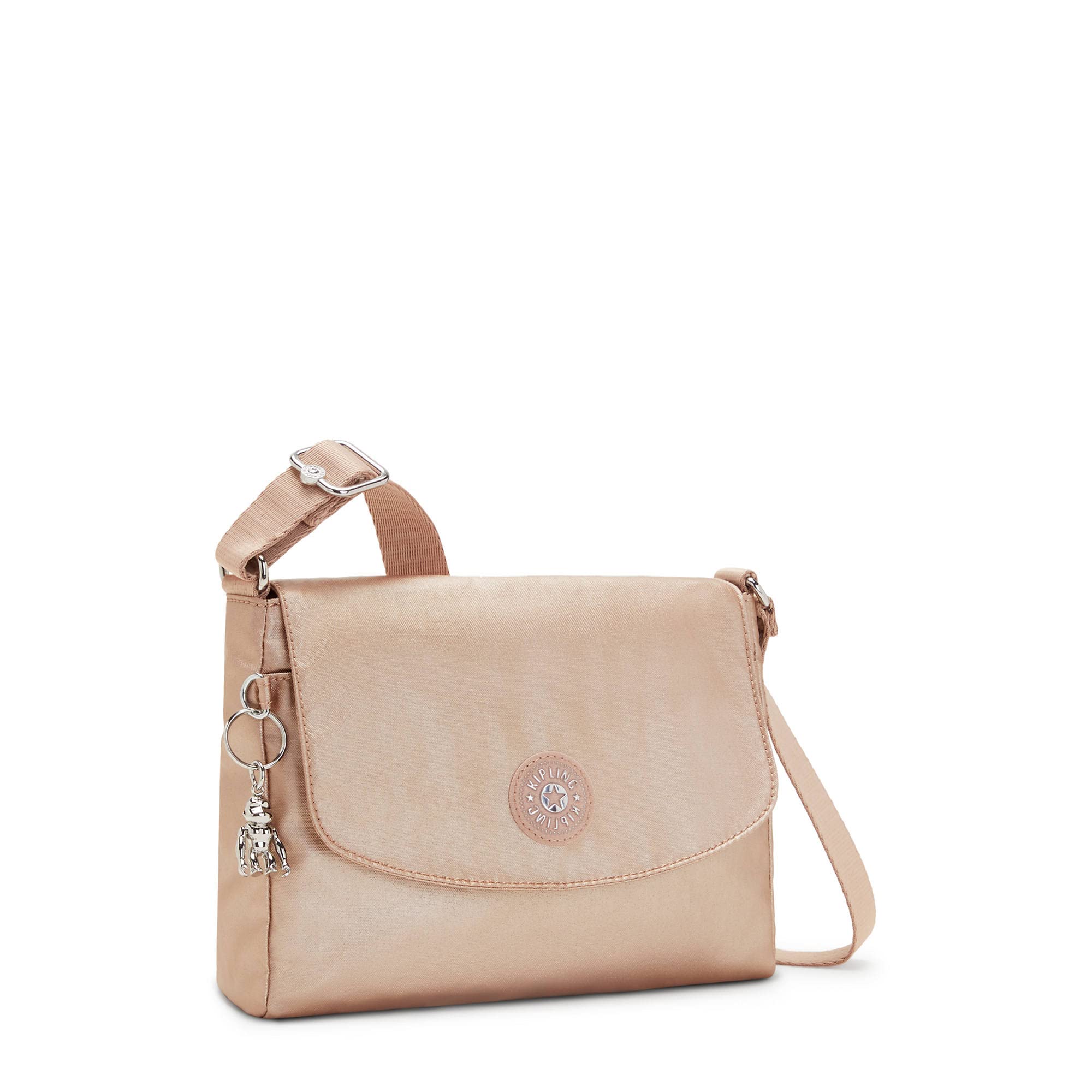 Kipling Tamia Metallic Crossbody Bag Gold Charm Met