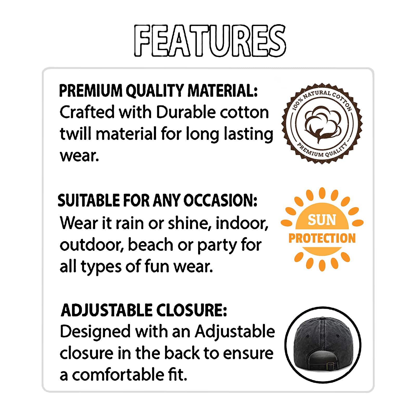 Happy Camper Baseball Caps Washed Adjustable Camping Hat for Men Women Distressed Sport Strap Caps Jeans Ball Cap
