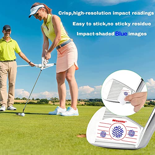Golf Driver Impact Tape Labels 180Pcs Golf Impact Stickers Golf Clubs Labels for Swing Training Irons and Woods Iron Ball Hitting Recorder Standard Irons Woods Sticker,Training Aids for Swing Practice