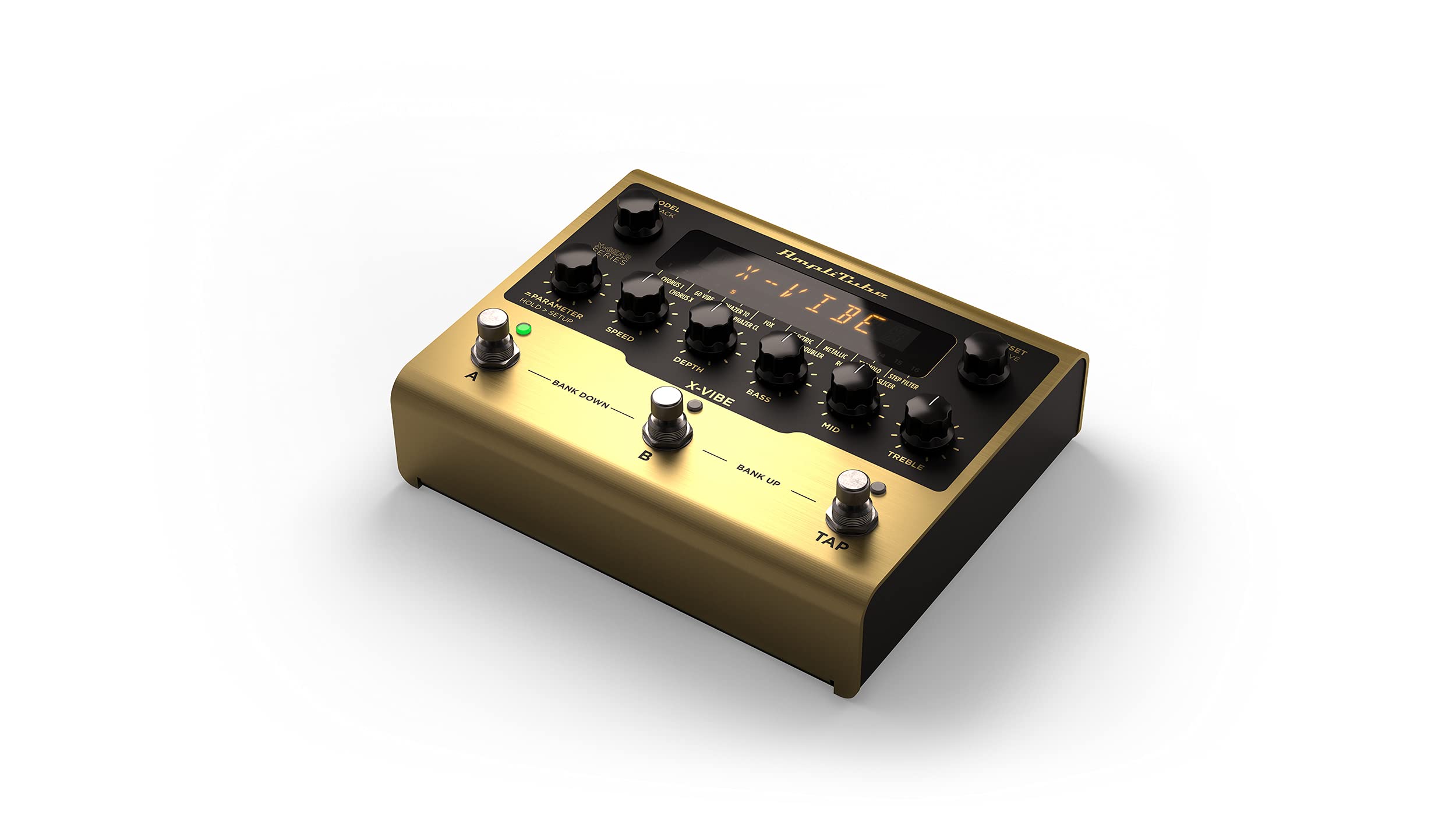 IK Multimedia AmpliTube X-VIBE Yellow Modulation Pedal, 16 iconic effects, true stereo, software integration