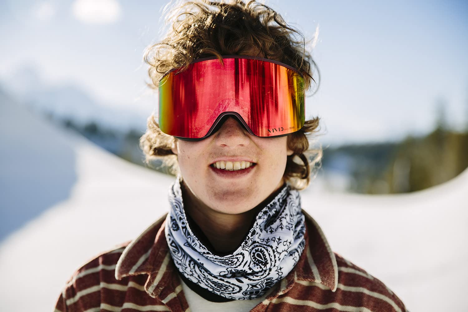 Giro Axis Ski Goggles - Snowboard Goggles for Men - Black Mono Strap with Vivid Ember/Vivid Infrared Lenses