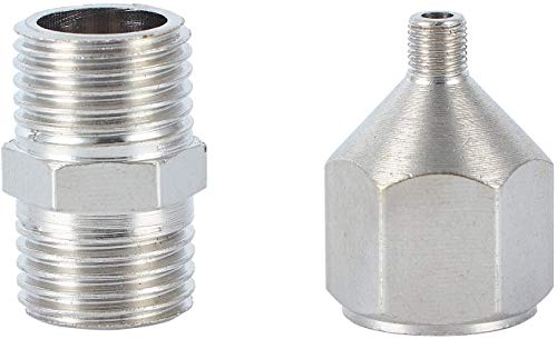 HUBEST 7 pcs of airbrush adaptor set airbrush fitting airbrush connector kit Airbrush Threaded Plug for Connecting Airbrush and air Compressor with Transparent plaxtic Box