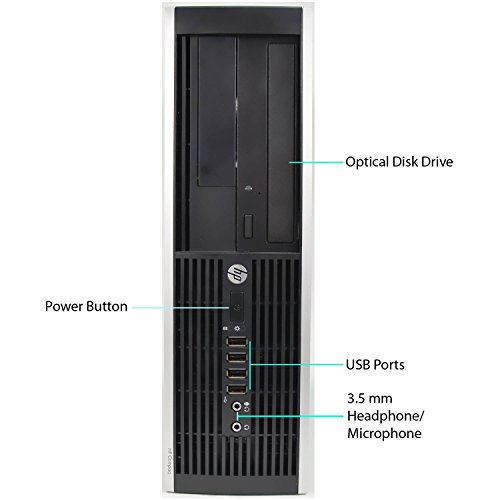 HP Elite High Performance Desktop Computer Tower PC (Intel Ci5-2400, 8 GB Ram, 128 GB SSD + 500 GB HDD, WiFi, DVD-RW, Keyboard Mouse) 17inch LCD Monitor Brands Vary, Windows 10 (Renewed)