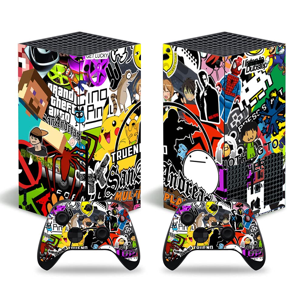 InnaGeek - Protective Skin Sticker Vinyl for Xbox X Bomb Style Cartoon Random