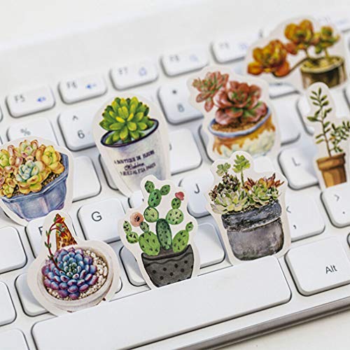 GloryMM Cute Succulent Plants Stationery Sticker Set Cactus Decorative Adhesive Label
