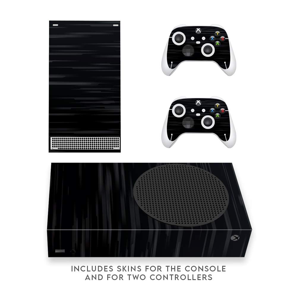 Glitch Consoles Vinyl Wrap Console Set for Xbox Series S – Premium Console Wrap with 2 Pcs Controller Wraps – Precut Durability and Protection Xbox Series S (Black), 62863424412