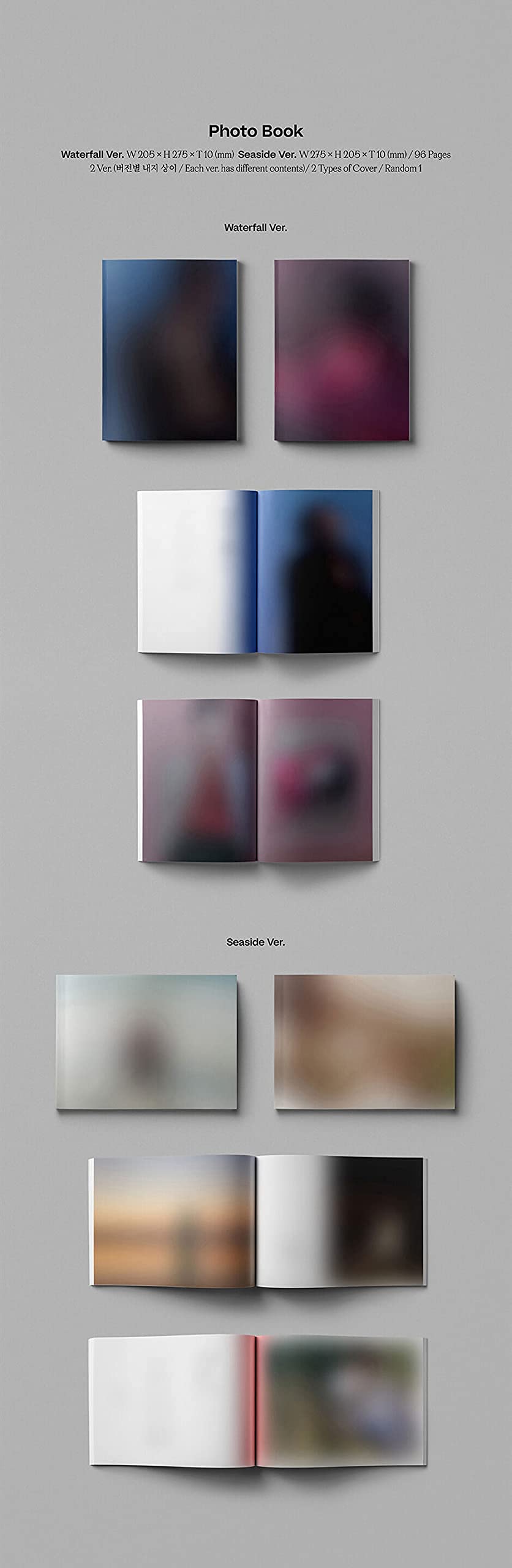 iKON B.I Waterfall 1st Full Album Waterfall Version CD+1p Folding Poster On Pack+96p PhotoBook+3p Postcard+1p Selfie PhotoCard+1p Sticker+1p Secret Letter+Tracking