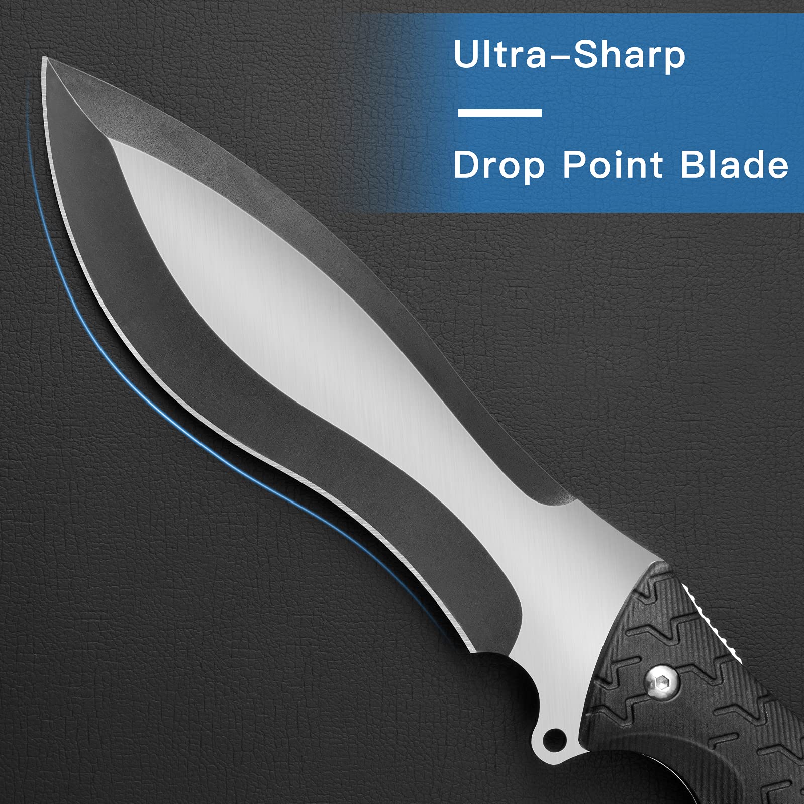 GVDV Full Tang Survival Knife with Decent Sheath - 11.8" Sturdiest Fixed Blade Knife with Paracord, Efficient Tactical Knife For Outdoors Hunting, Camping, Hiking, Gift Ideas for Dad Husband Men