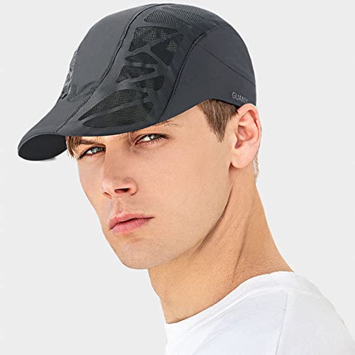 HCSTYOP Men Mesh Cap Baseball Cap Running Hat Quick Drying Hats Unisex Breathable Sport Solid Color Snapback Hat for Unisex