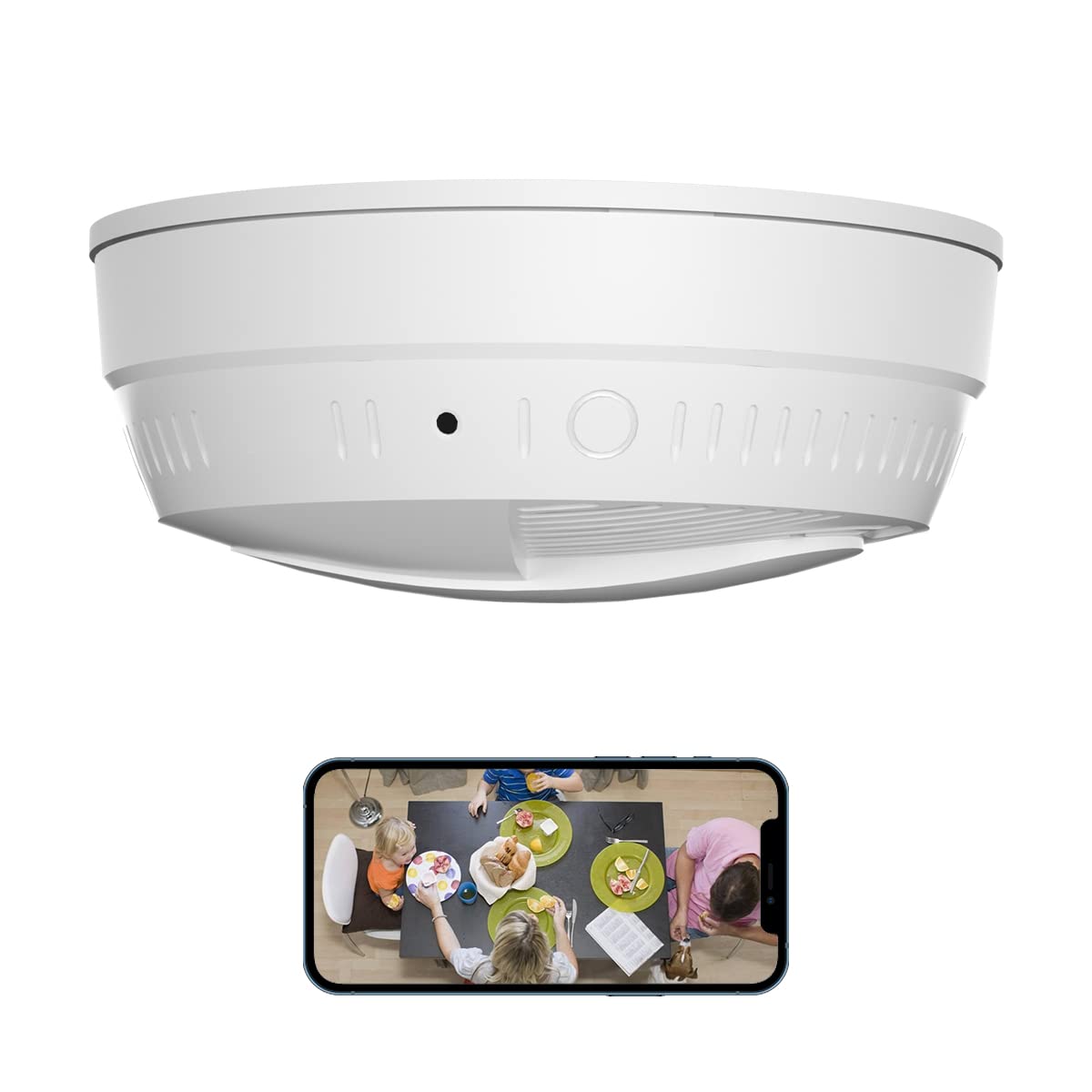 LIZVIE WiFi Smoke Case Camera, 1080P HD Wireless Security Camera with Cell Phone App,Night Vision,Motion Detection,WiFi Camera for Home and Office Surveillance
