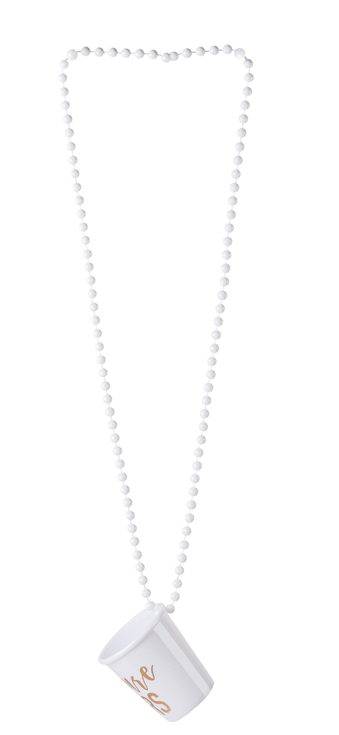 Juvale 6 Pack Pink Bachelorette Shot Glass Necklace, Cheers B*tches and Future Mrs Themed Party Favors (30 In)