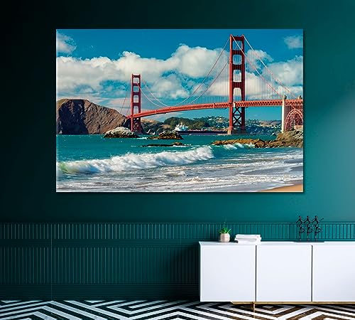 Golden Gate Bridge California USA Canvas Print 3 Panels / 36x24 inches
