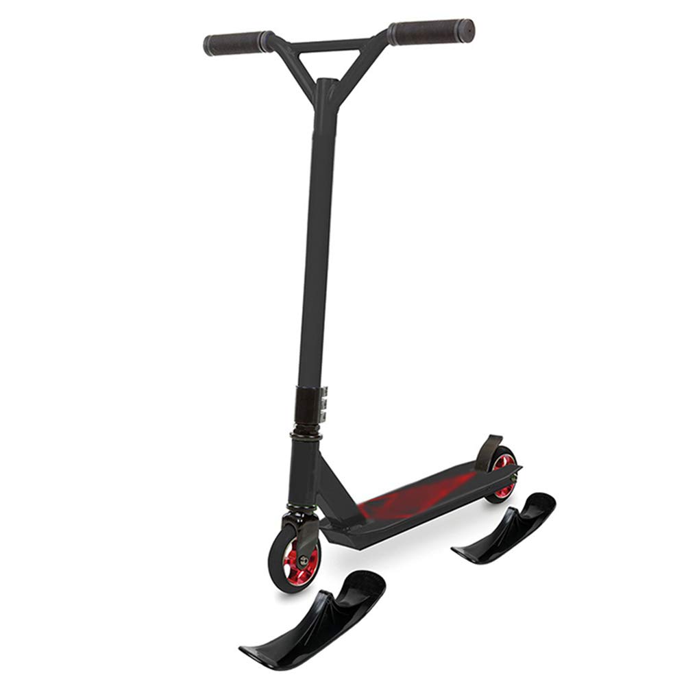 haixclvyE Snow Scooter Ski Sled, Ski Car Two-in-One Scooter Two-Wheel Sled Accessories Riding Tyre Replacement Parts Black