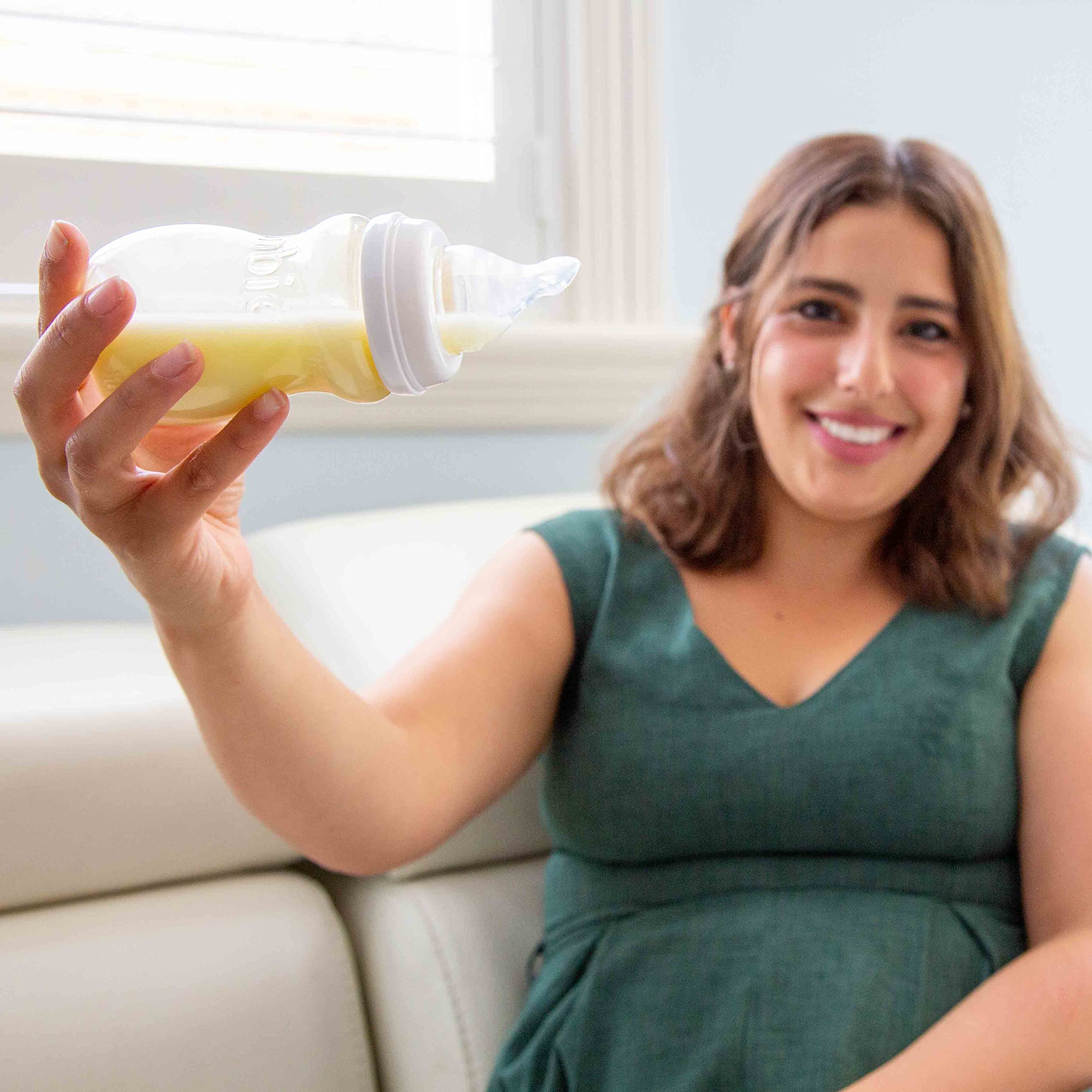 Minbie Newborn Breastfeeding Baby Bottle Bundle - Anti Colic & Reflux, BPA Free PPSU