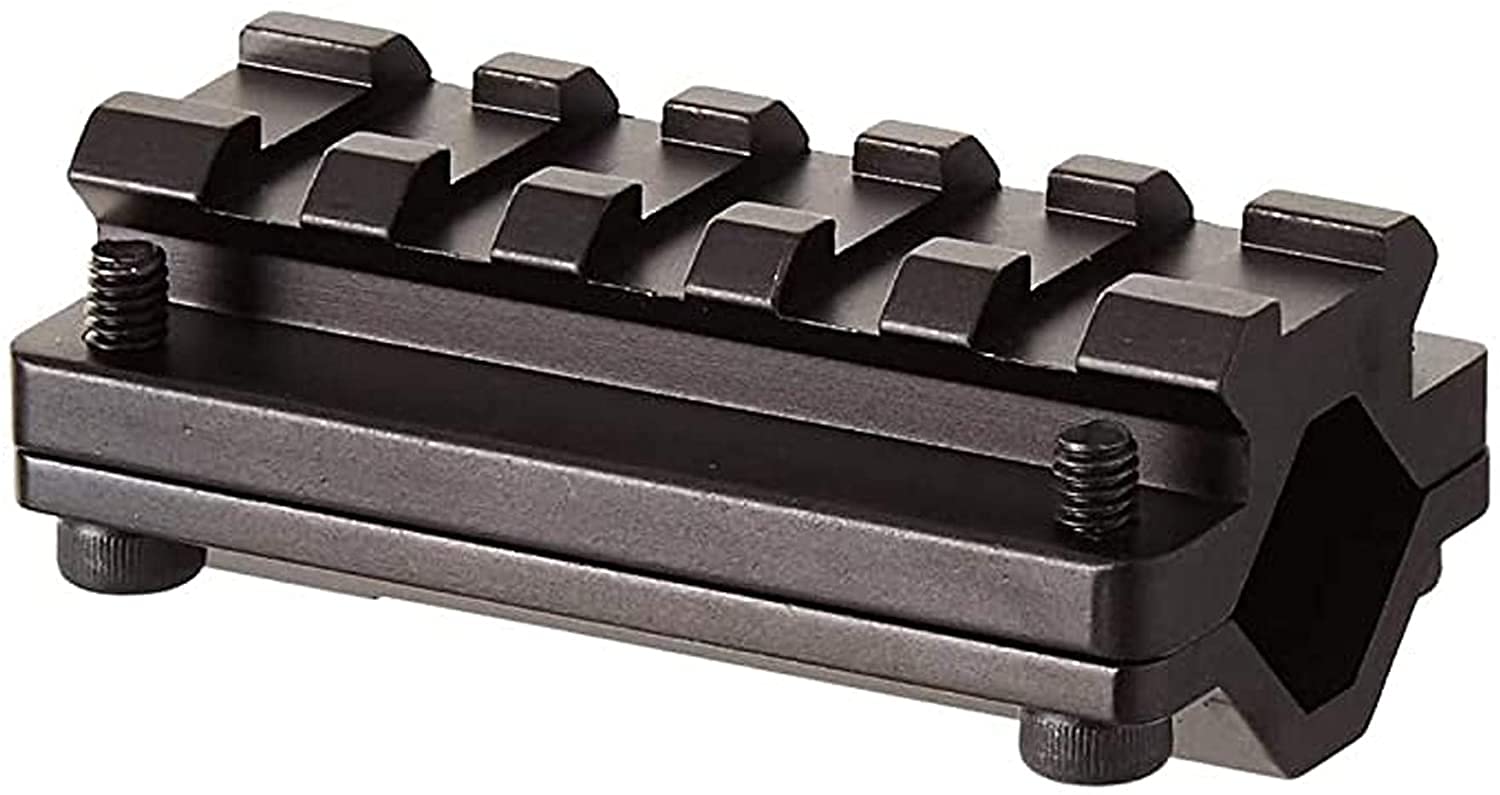 Gotical Combo of 2 Items - Shotgun Single Rail Barrel Mount 5 Slots 2.5 inch Two Piece and Single Rail Two Slot Barrel Mount Weave Picatinny Weaver Barrel Mount
