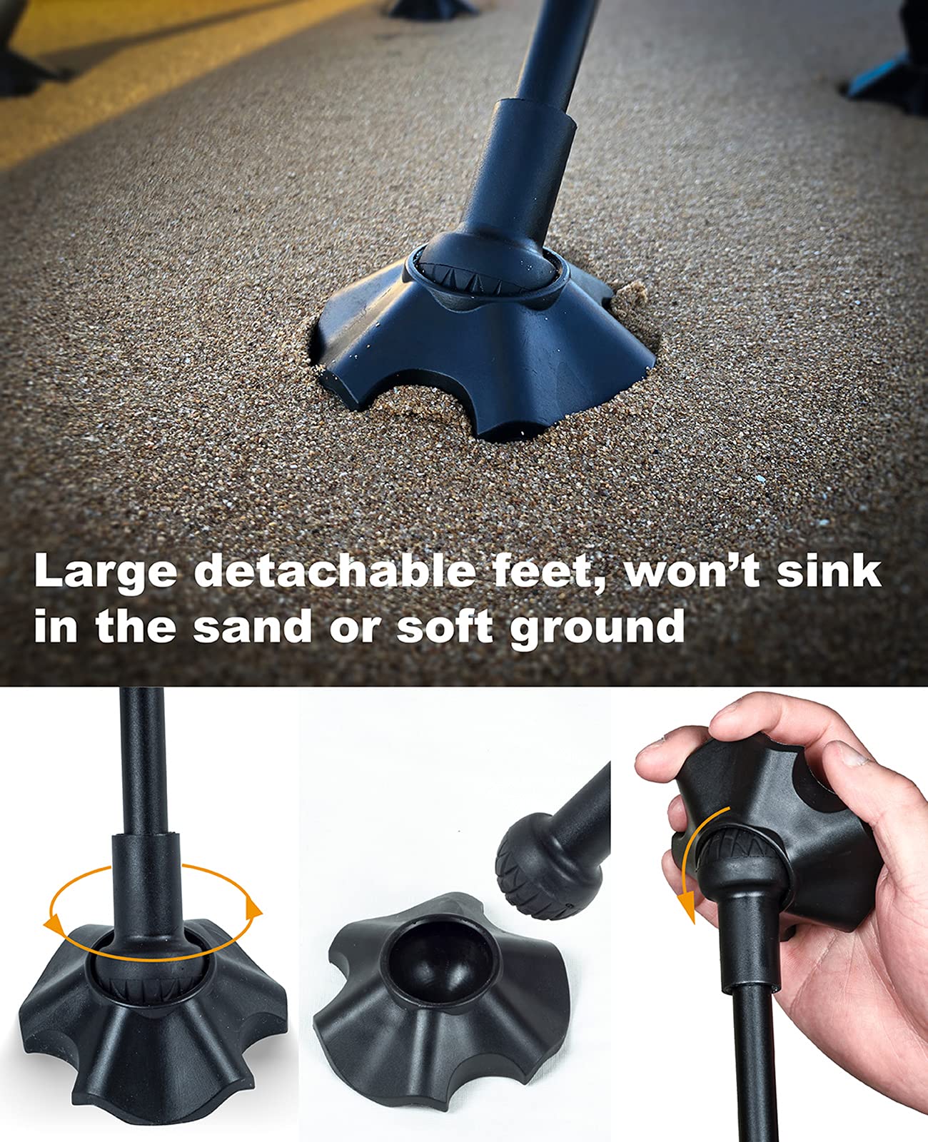 iClimb 1 Anti-Sinking Large Feet Chair and 1 Extendable Table Bundle, Ultralight Compact for Single Adult Outdoor Backpacking Camping Hiking Beach Concert