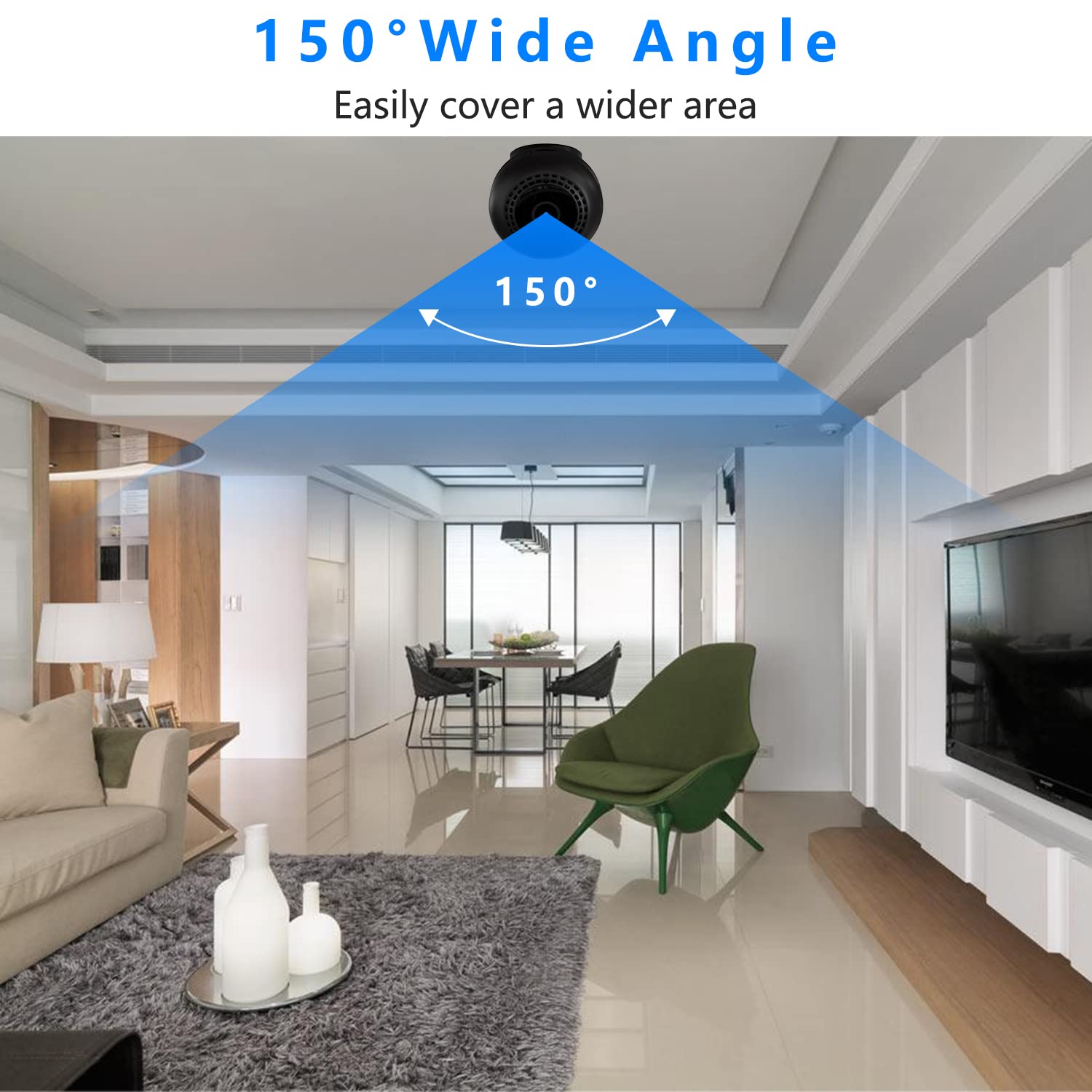 Mini Home Security Camera,4K HD Mini Wireless Camera,Security Cam with Wide Angle Lens,Full HD Nanny Cam,Micro Surveillance Camera with Night Vision&Motion Detection ty-03