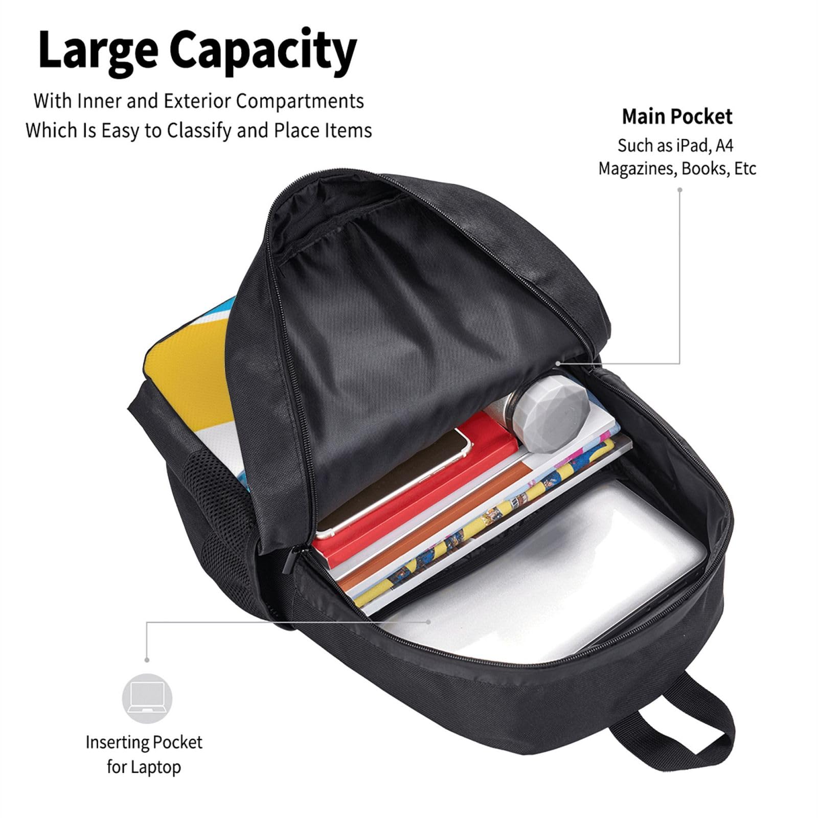GLGFAS Cleo Anime Cuquin Backpack Large Capacity Leisure Travel Backpack Book Bag Outgoing Daypack 12.5x5.5x16.5 inch