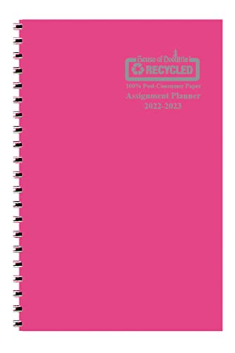 House of Doolittle 2022-2023 Weekly Academic Planner Assignment Book, Dark Pink, 5 x 8 Inches, August - August (HOD274RTG05-23)