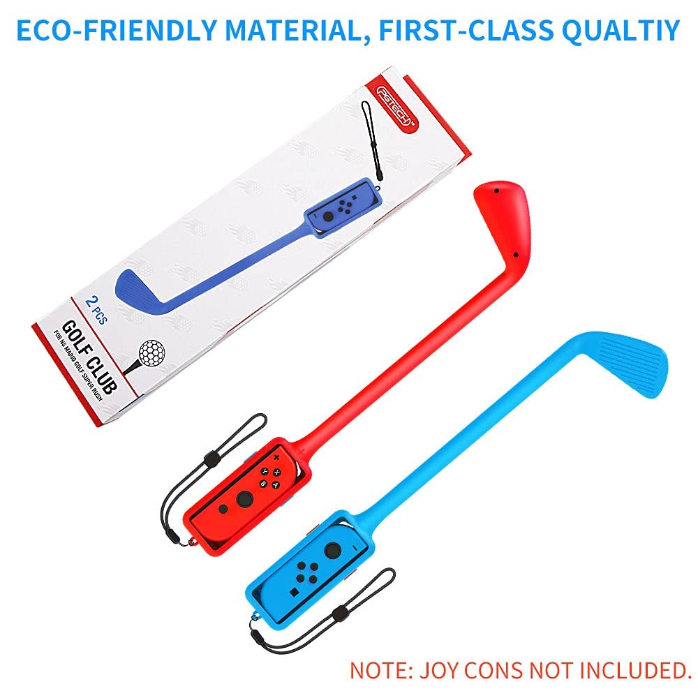 Golf Club for Nintendo Switch/Switch OLED Joy-Con Controller /for Mario Golf Super Rush, 2 Pack, Switch Golf Club, Adjustable Straps