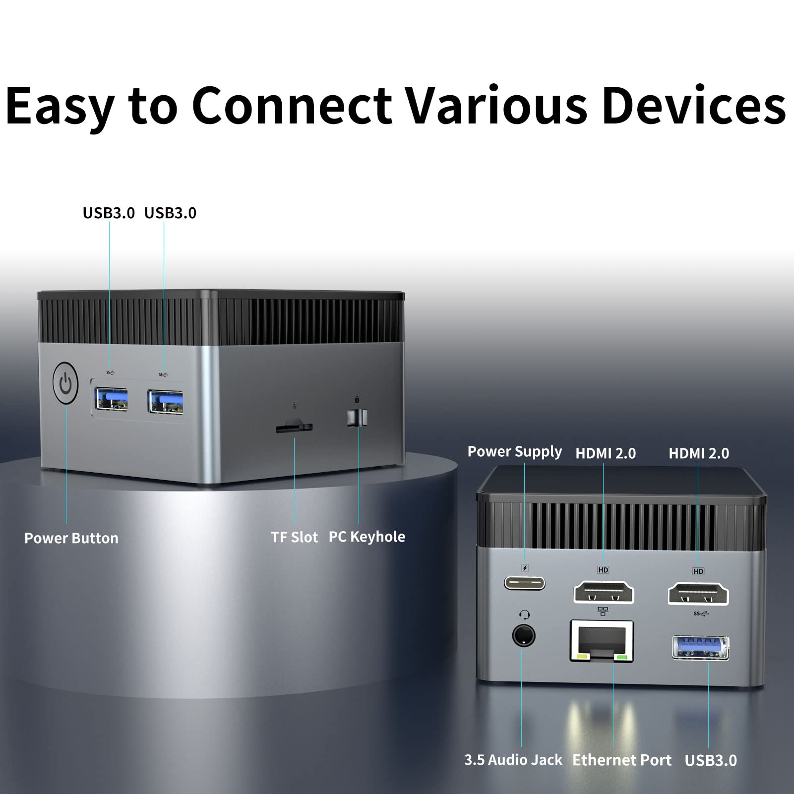 Mini PC 8GB DDR4 RAM+512GB SSD Intel 11th Gen CPU N5105 Windows 11 Pro Mini PC,Small Desktop PC Support 4K@60Hz Dual Display,WiFi 2.4G/5G,BT4.2,USB 3.0,Gigabit Ethernet