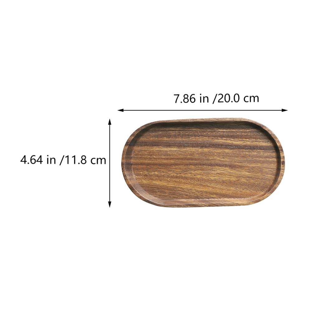 Ipetboom Sandwich Bread Pan 2pcs Wooden Decorative Tray Retro Style Food Dinner Dish Tray Wood Breakfast Oval Tray Fruit Vegetable Plate Jewelry Storage Dish for Home Kitchen Bedroom Sushi Platter