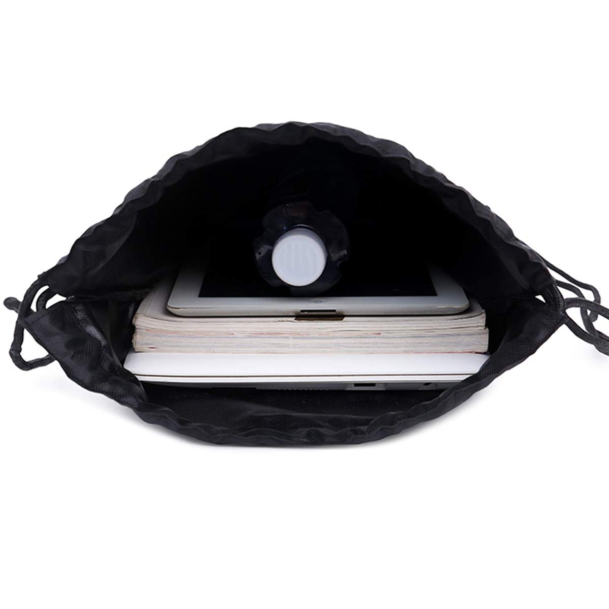 GoodtoU Drawstring Backpacks Bulk Cinch Bags - Bulk Drawstring Bags String Backpacks 16 Pcs White