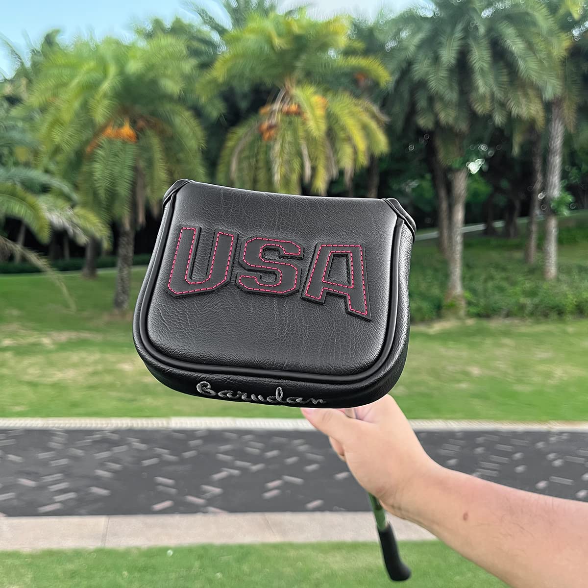 Golf Putter Cover, Putter Headcovers Golf Club Head Covers Putter Headcover for Blade Leather Golf Mallet Putter Head Covers with Magnetic for All Brands USA Style